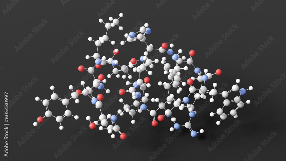 afamelanotide molecule, molecular structure, scenesse, ball and stick ...