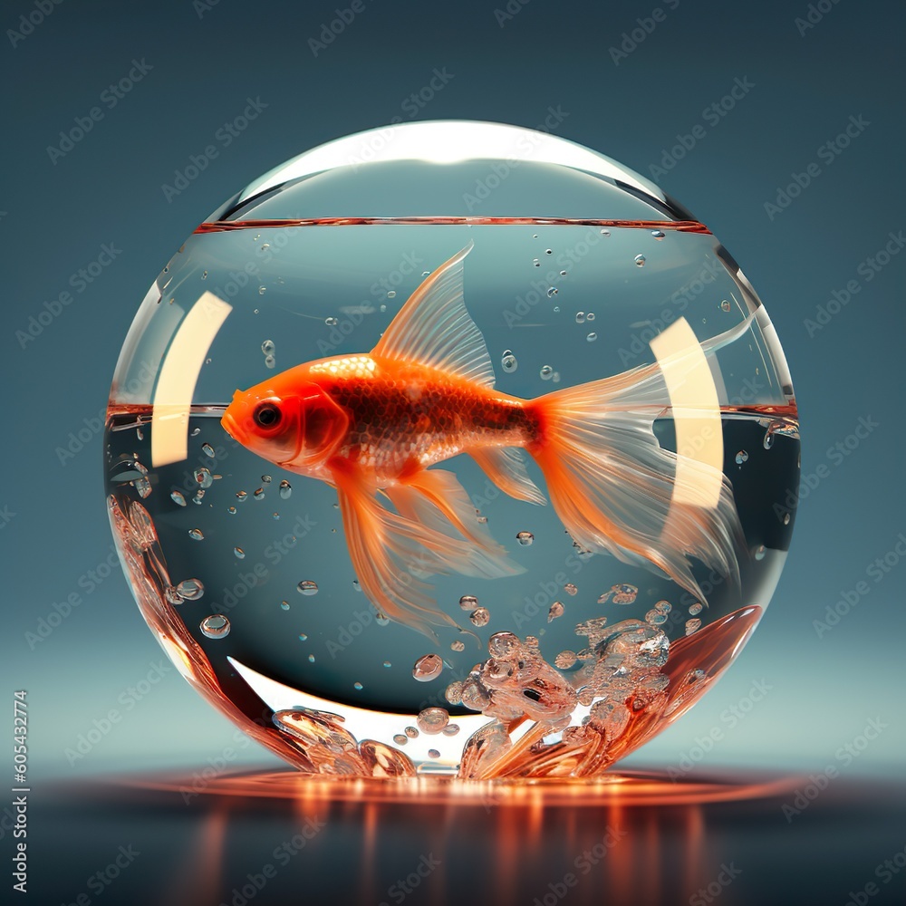 Anticipating the drop: Hyper-detailed vision of a futuristic goldfish ...