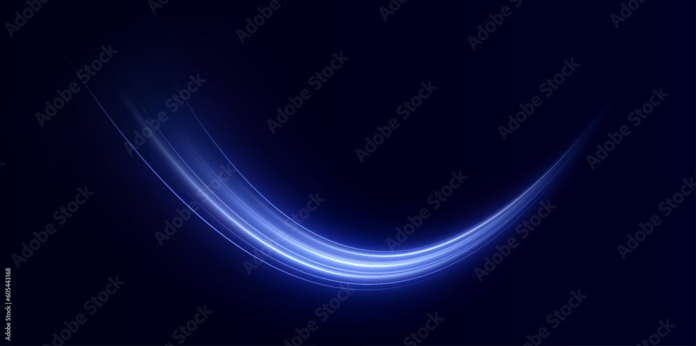 Luminous blue lines png of speed. Light glowing effect png. Abstract ...