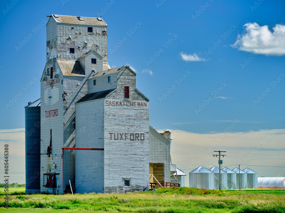 Empty old Grain Elevator in Tuxford Saskatchewan Canada - one of the ...