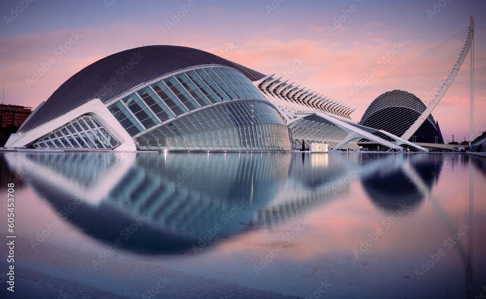 Valencia, Spain: City of Arts and Science Hemisferic, a modern building ...