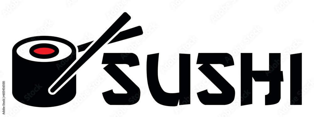 The sushi vector logo design captures the artistry and deliciousness of ...