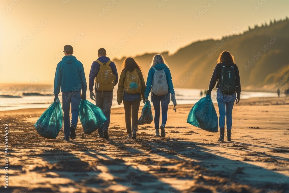Candid scene of volunteers demonstrating commitment and teamwork while ...