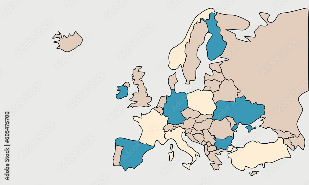 Simple European Map Outline