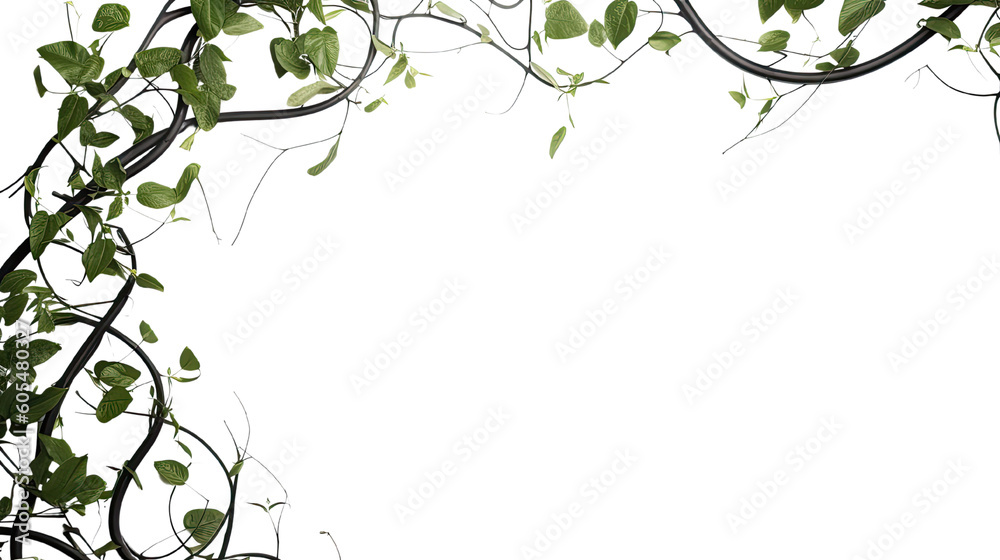 twisting vines as a frame border, isolated with copyspace Stock ...