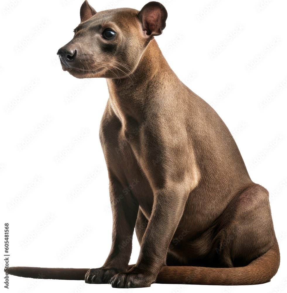 Sitting fossa isolated on a white background as transparent PNG ...