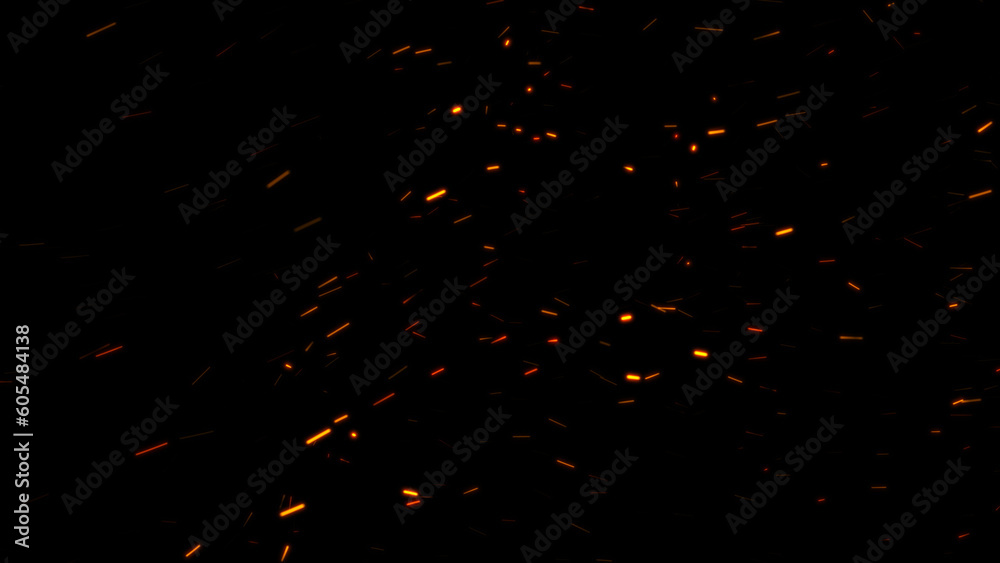 Burning ash background. Sparks backdrop. Flickering abstract Particles ...