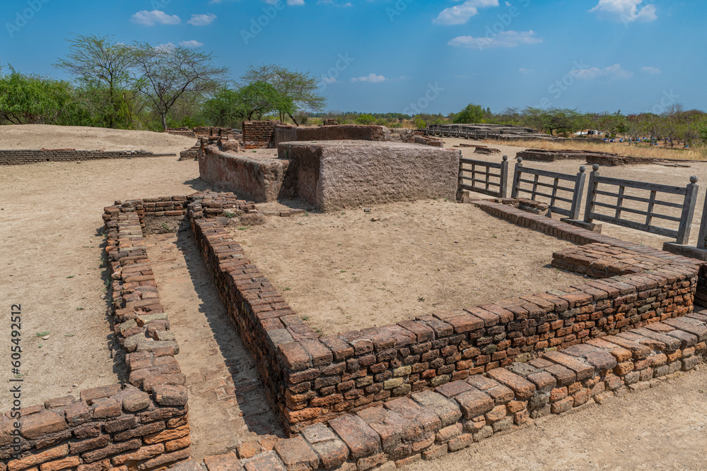 Lothal, southernmost site of the ancient Indus Valley civilisation, Gujarat, India, Asia Stock ...