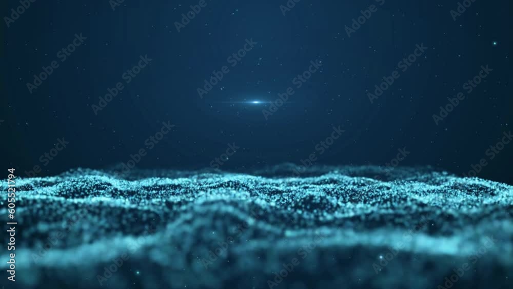 Abstract white color shimmering crystal particles of sand moving on ...