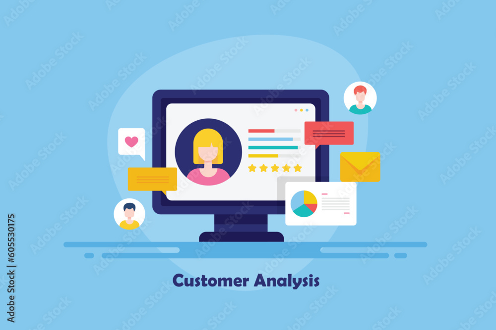 Customer information and data on CRM dashboard, business managing ...
