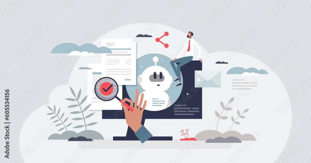 AI generated content with creative text generation tiny person concept ...