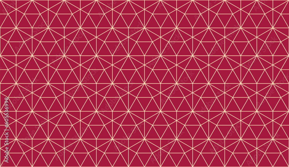 Triangular Lattice Grid Seamless Pattern Vector Background Stock Vector
