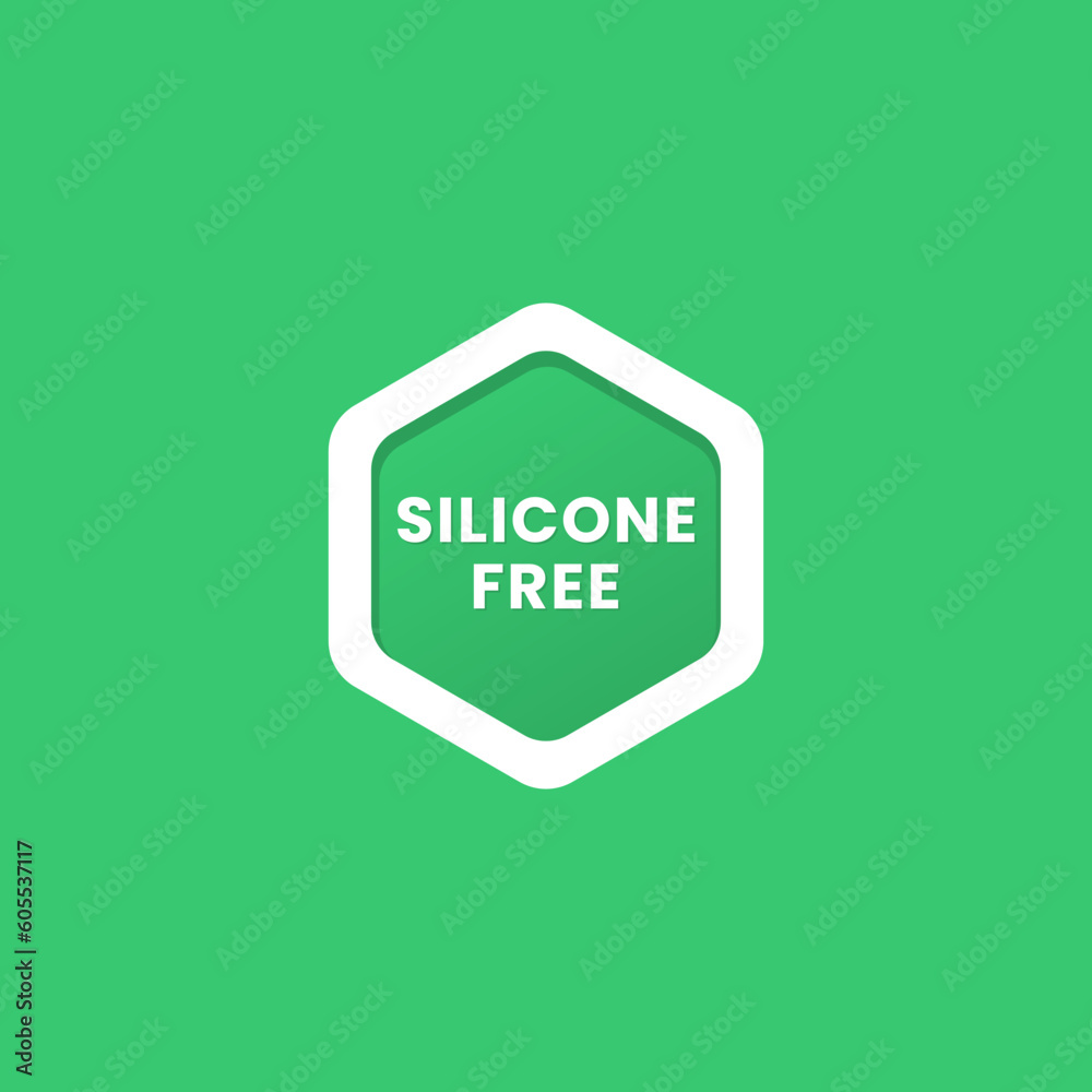 Silicone free icon or Silicone free label vector isolated in flat style. Best Silicone free icon ...