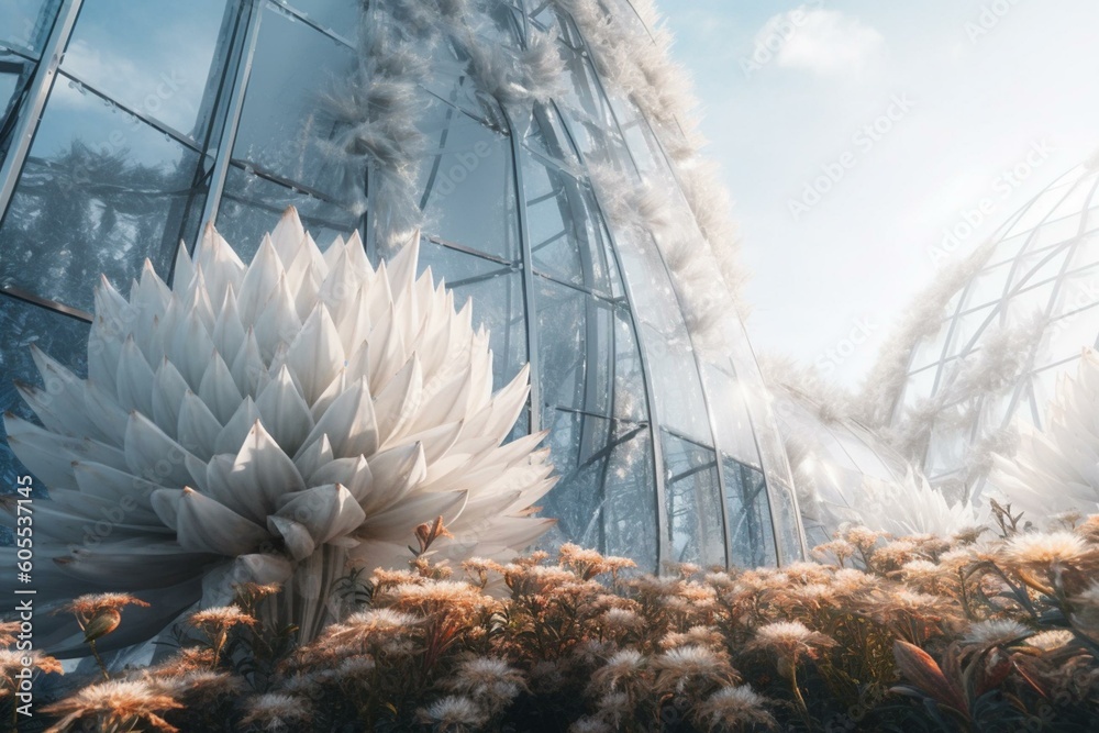 Innovative architecture design inspired by biomimicry combining ice and ...