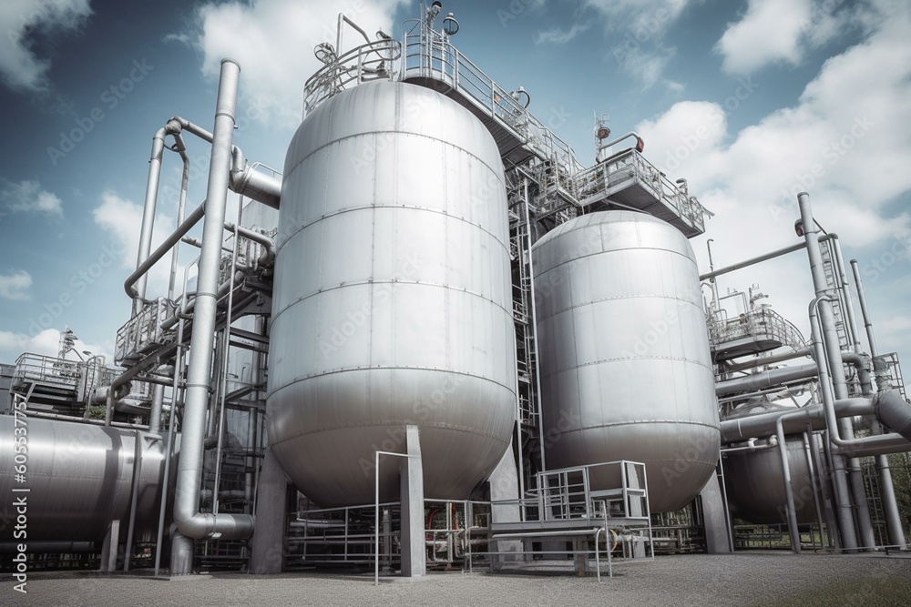 Distillation column for oil and gas refining in petrochemical industry ...