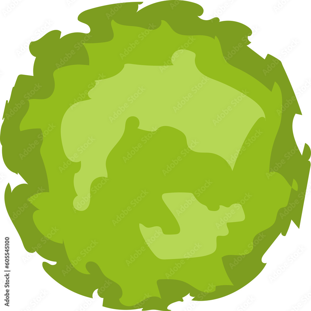 Tree, bush top view for architectural and landscape design. Colored ...