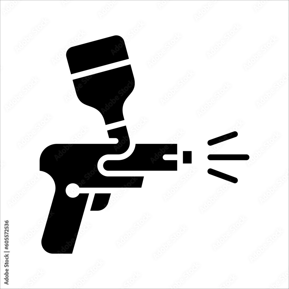 Solid vector icon for painting spray which can be used various design ...