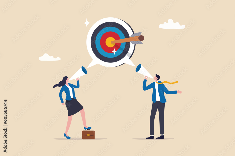 Effective communication for team success and achieve goal, meeting or ...