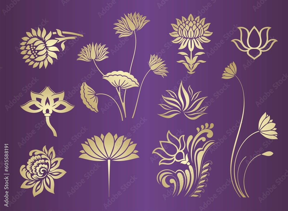 lotus motifs , floral pattern, textile design, Rajasthan, royal India ...