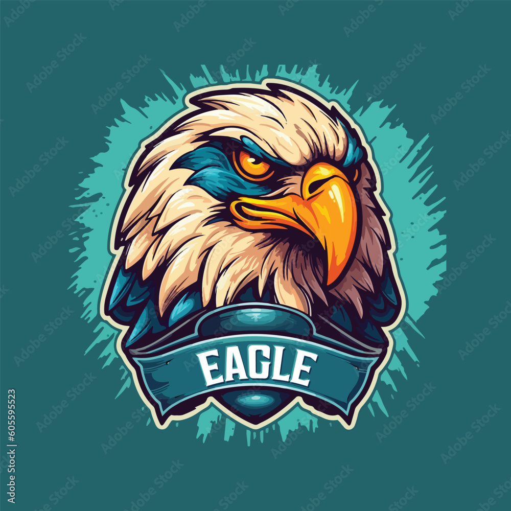 Vetor de Eagle Mascot Logo Design Eagle Vector do Stock | Adobe Stock