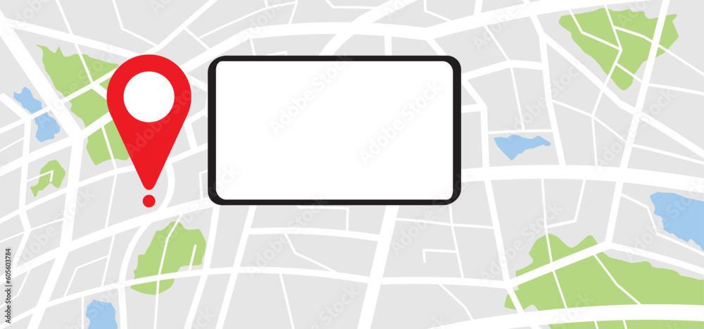 A to B with pin pointers icon. Navigation or navigator, maps, road ...