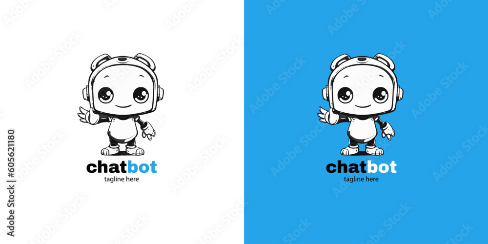 Robot chatbot head icon sign design vector illustration on white and ...