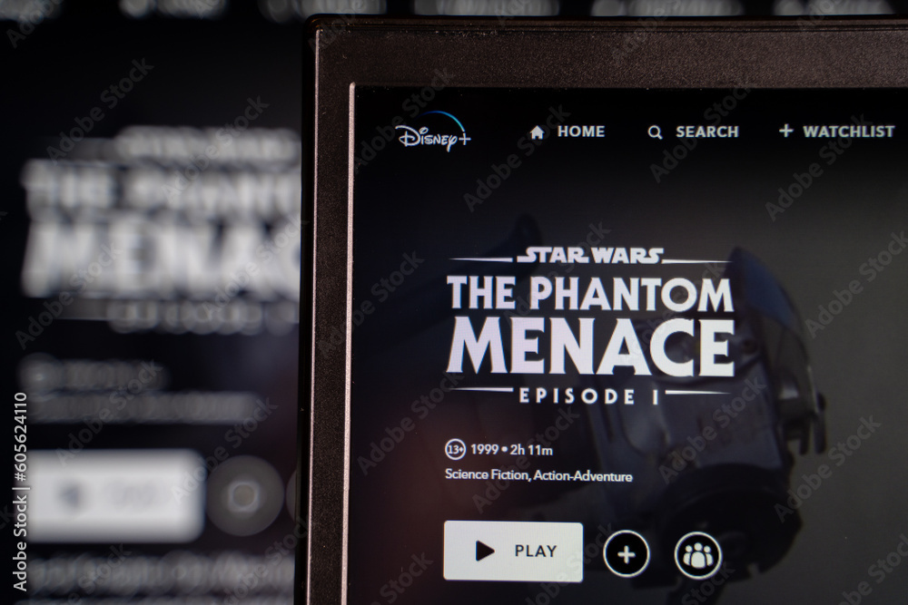 Star Wars The Phantom Menace - Episode 1 film poster on Disney Plus ...