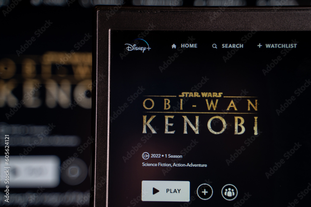 Star Wars Obi-Wan Kenobi tv series poster on Disney Plus site. Obi-Wan ...