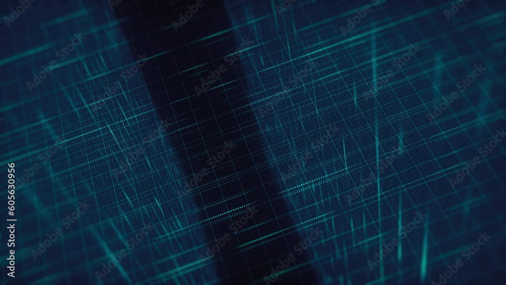 Digital Grid Spinning/ 4k animation of an abstract fractal synth-wave ...