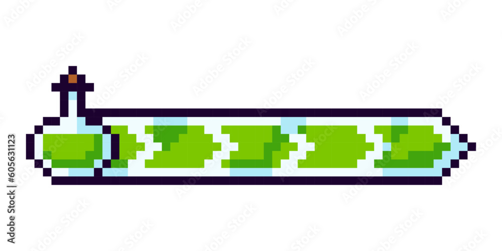 Arcade game progress bar. Pixel progress bar gaming experience for 2D ...