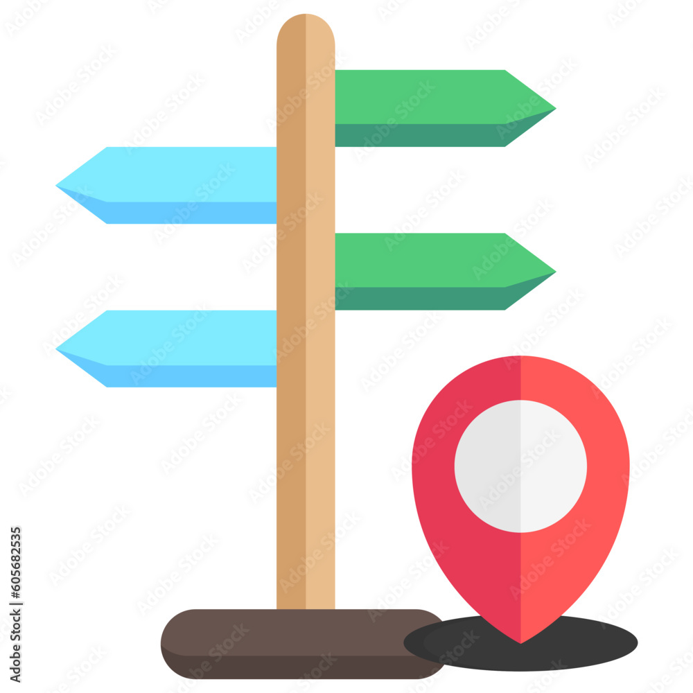 Vetor de road sign, direction public transportation, vector icons for ...