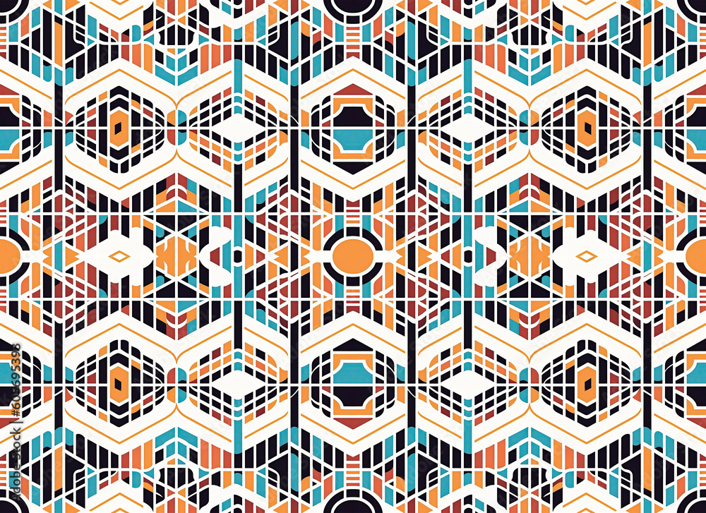 Rapport seamless of wallpaper with abstract shapes in white background ...