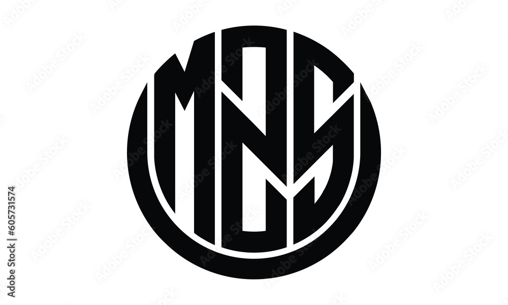 MZS shield with round shape logo design vector template | monogram logo ...