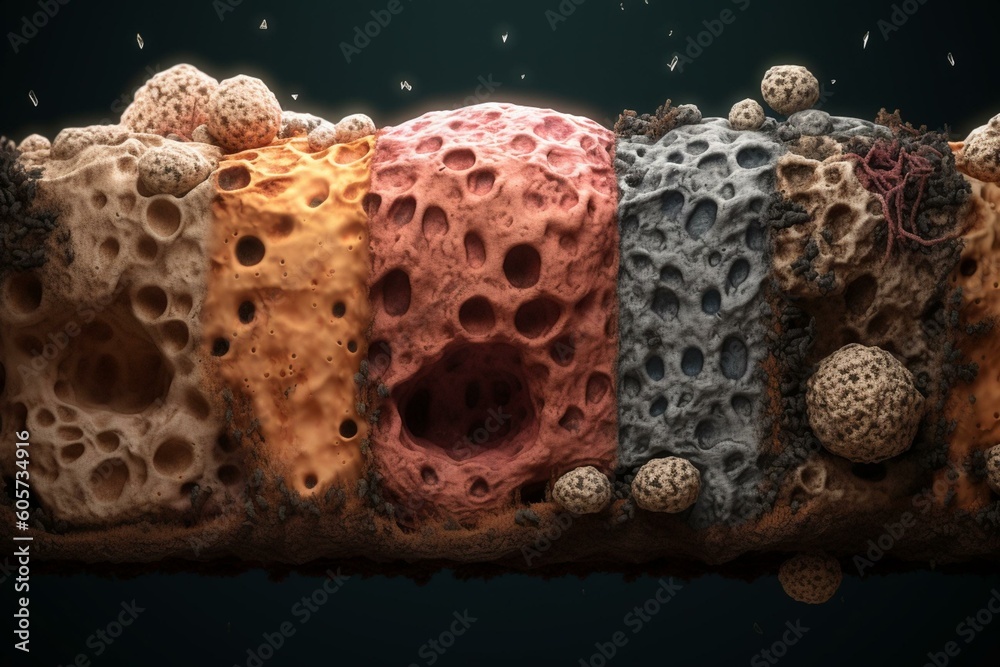 Progression of acne through a cross-sectional view of a pore ...