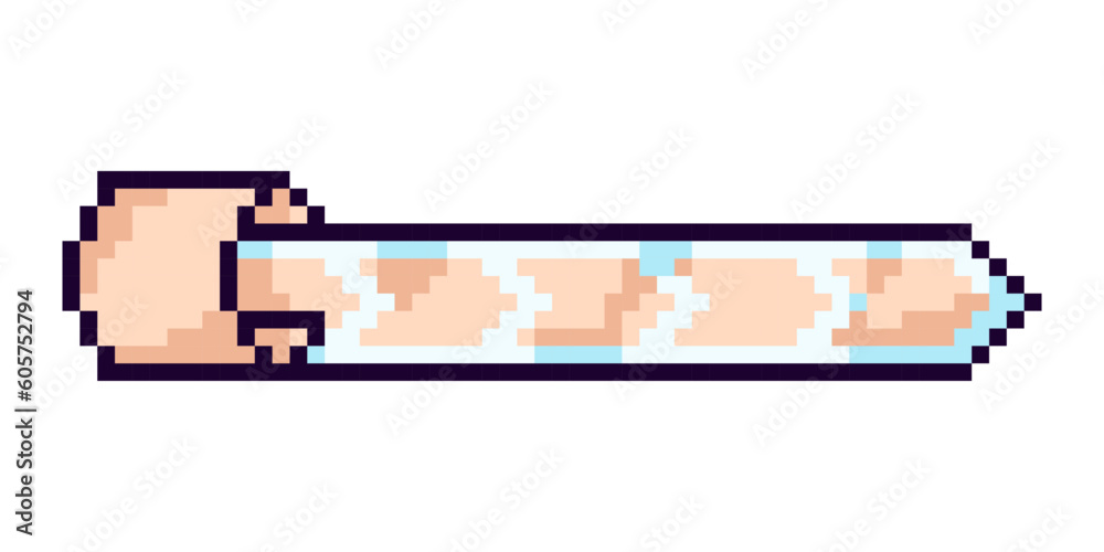 Arcade game progress bar. Pixel progress bar gaming experience for 2D ...