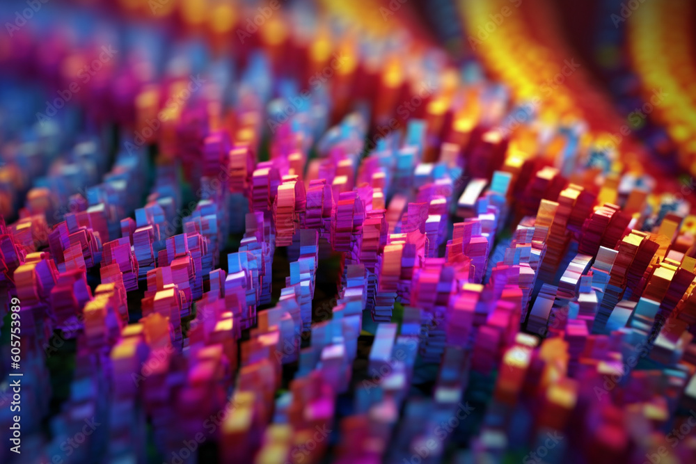A macro photograph of a DNA microarray, revealing the patterns of gene ...