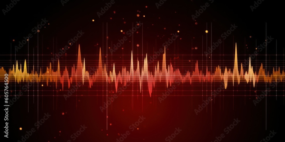 Seismological lines when measuring earthquakes. Seismological activity ...