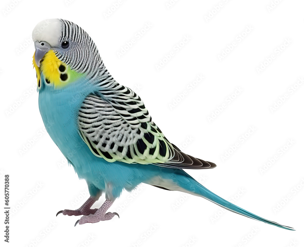 blue budgie budgerigar, australian parakeet, isolated on transparent ...