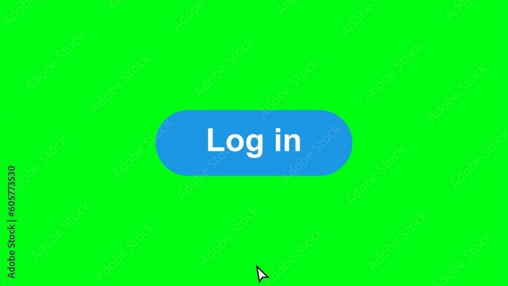 simple animation of cursor icon clicking log in button. pack of ...