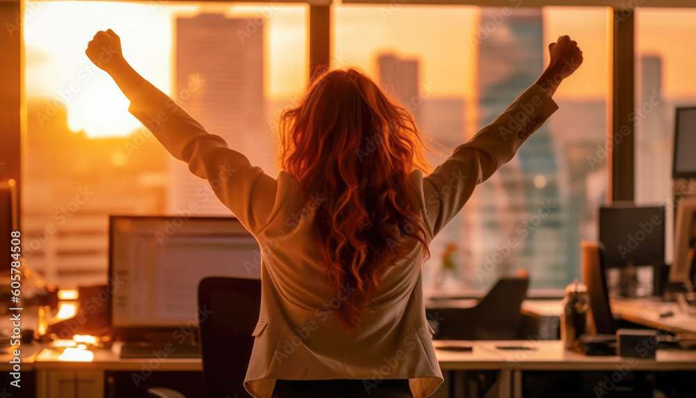 Super excited and very happy winner. Winner mentality concept ...