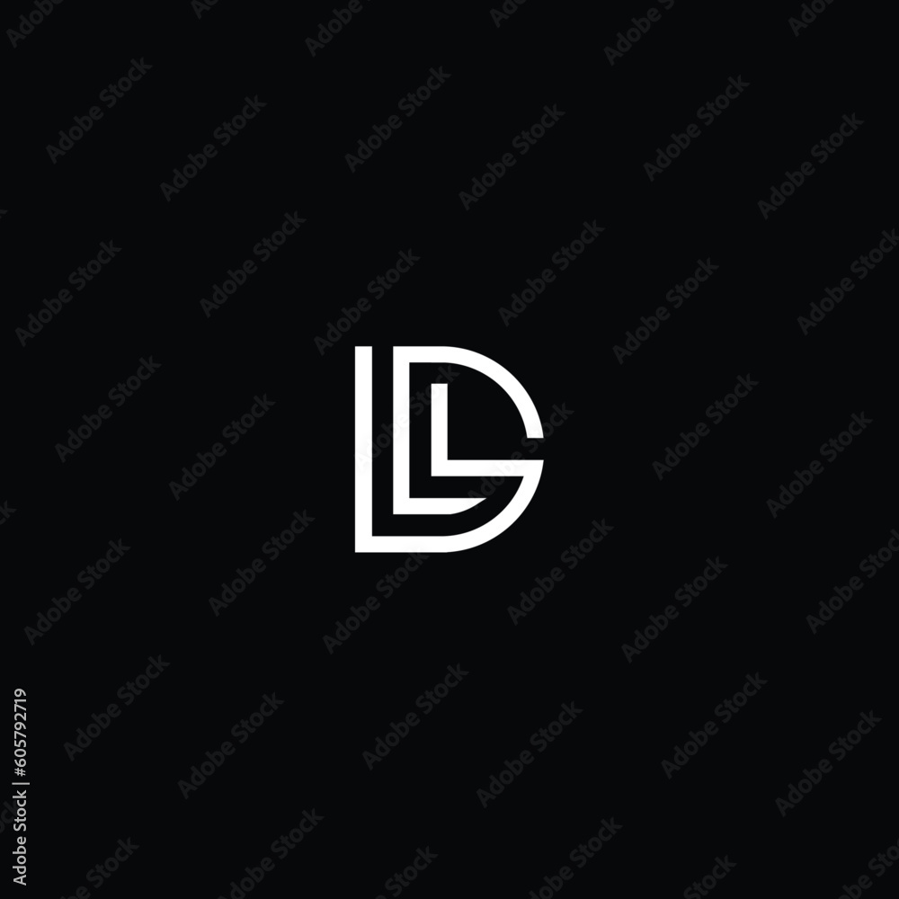 Vetor de Professional Innovative Initial D logo and ld dl logo. Letter ...