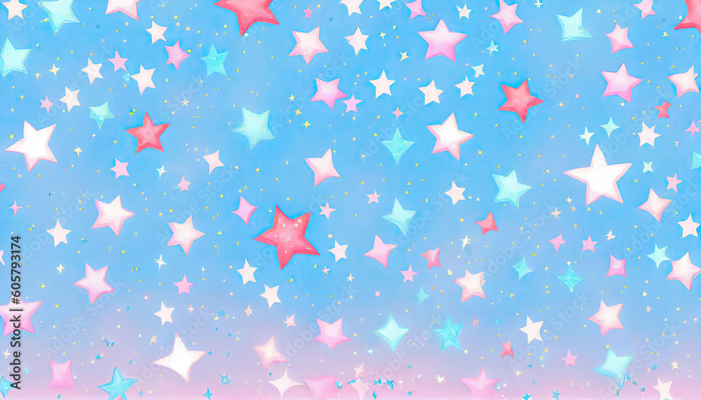 Cute tiny little stars as colorful wallpaper background (Generative AI ...
