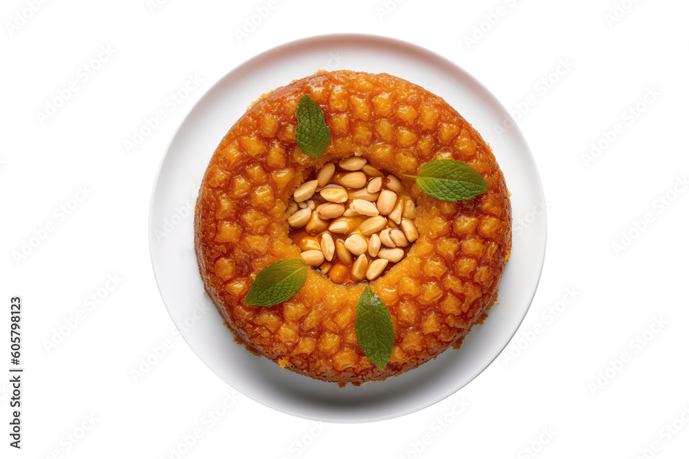 Basbousa, Moroccan Cuisine . Isolated On Transparent Background, Png ...