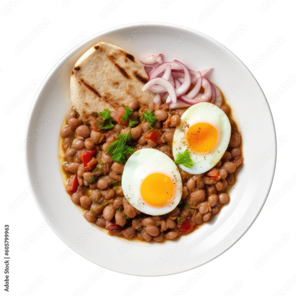 Ful Medames Egyptian Cuisine. Isolated On Transparent Background, Png ...