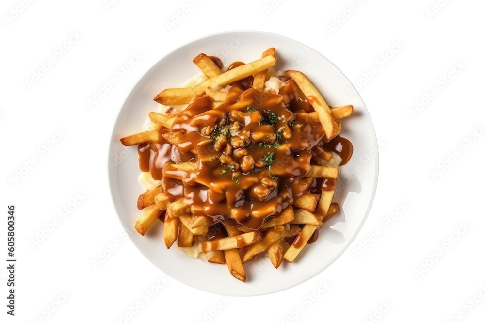 Poutine Canadeuropean Cuisine. Isolated On Transparent Background, Png ...