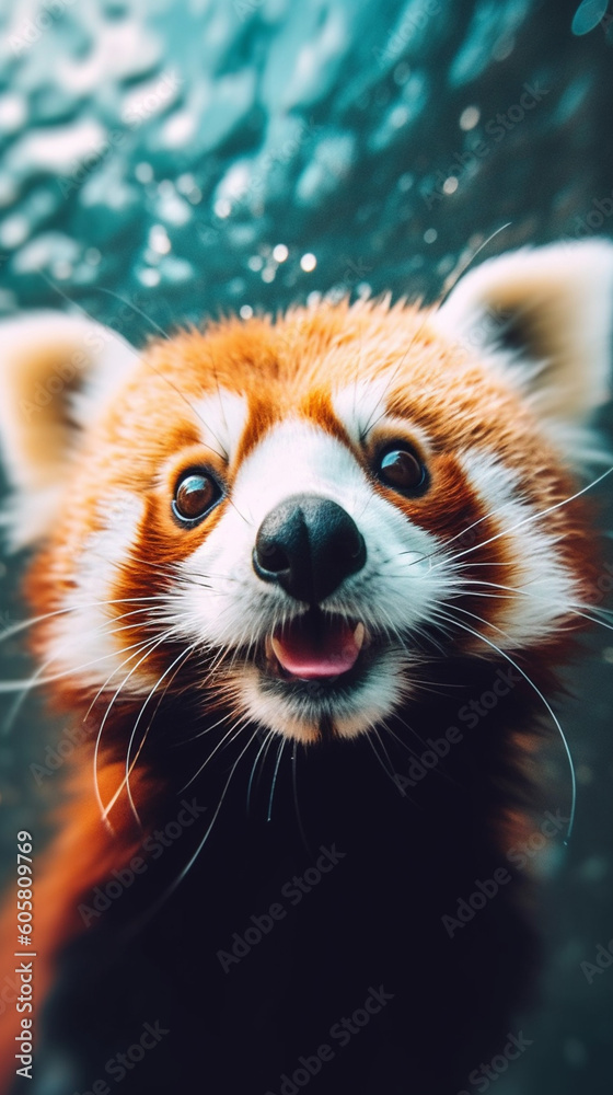 Dynamic macro photograph - zoomed in on an adorable Red panda ...