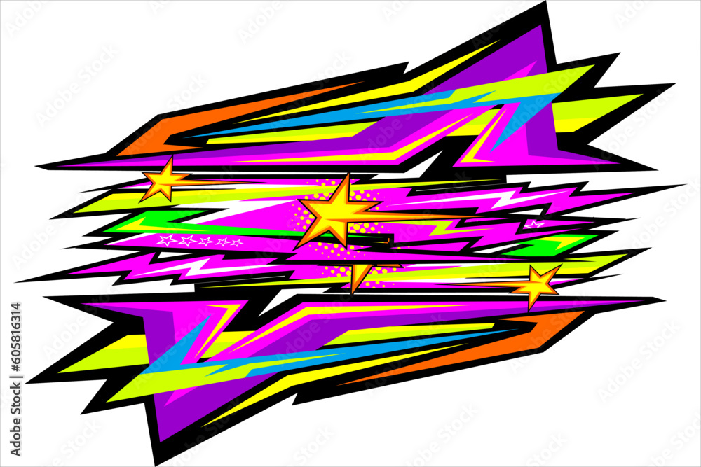 Abstract racing background design with a unique stripe pattern and a ...
