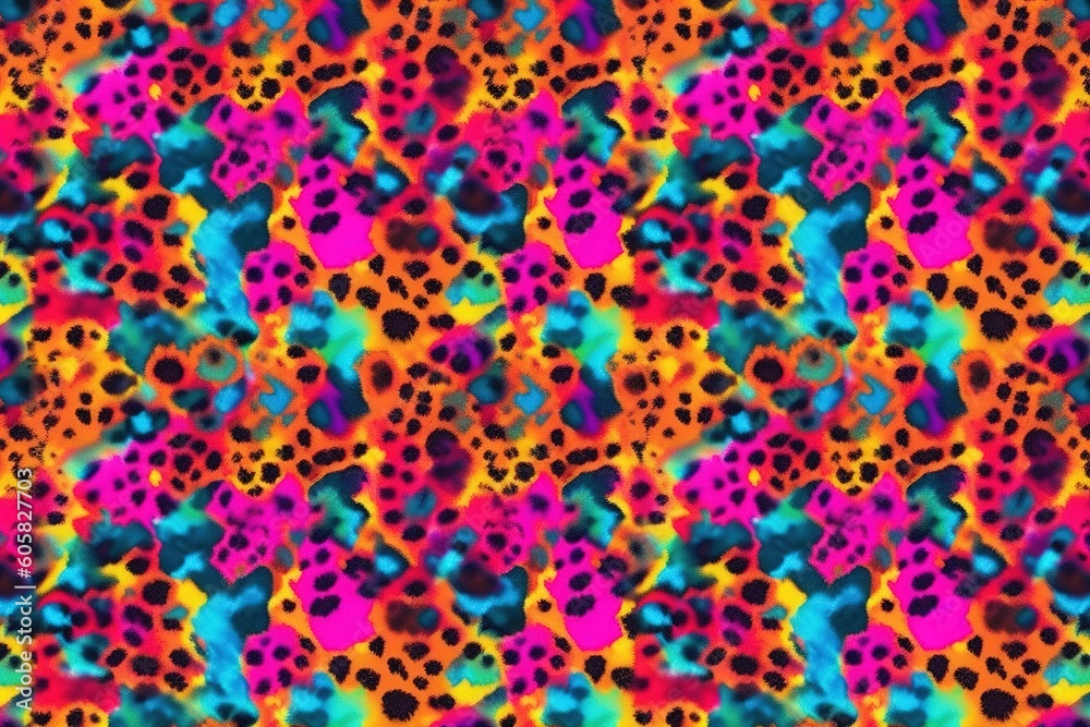 Blue And Purple Cheetah Print Wallpaper