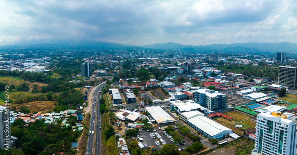 Beautiful aerial view of the Sabana, San Jose, Costa Rica. San Jose ...