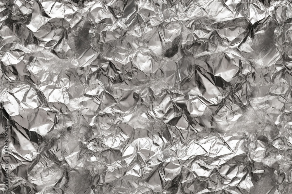 wallpaper for seamless ripped and crumpled silver aluminim foil ...